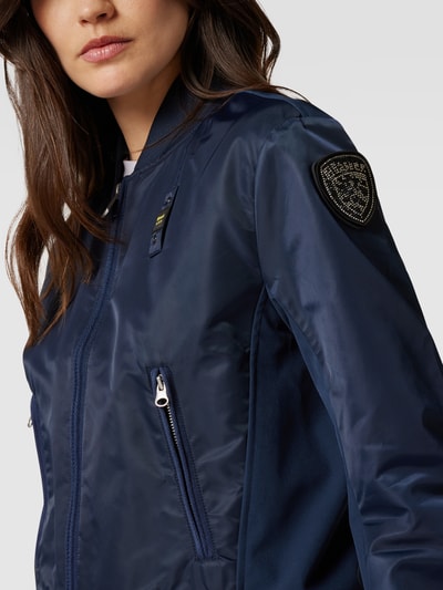 Blauer Usa Blouson mit Label-Patch (black) online kaufen