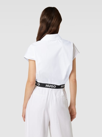 HUGO Cropped Blusentop mit Label-Print Modell 'EKALIN' (weiss) online ...