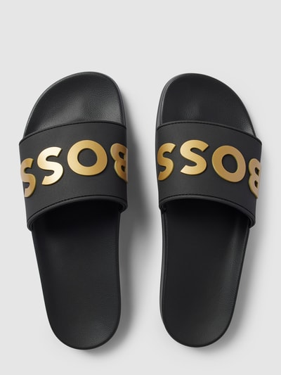 BOSS Slides mit Label-Detail Modell 'Kirk' (black) online kaufen