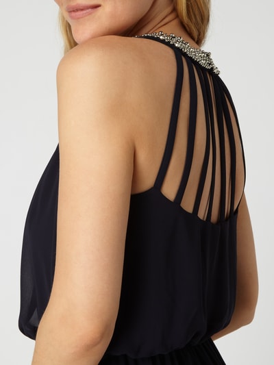 Jakes Cocktail Cocktailjurk Van Chiffon Met Sierkralen In Marineblauw Gemêleerd Online Kopen Pandc