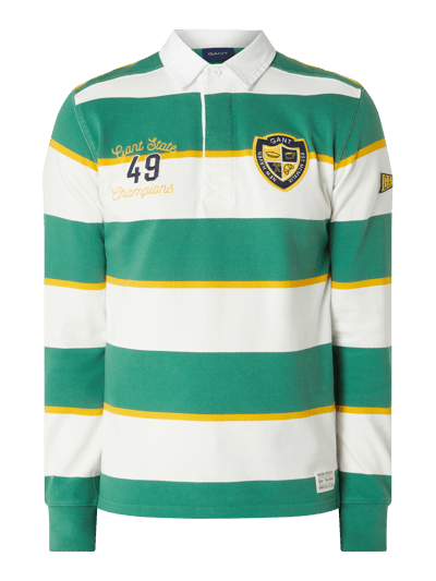 Gant Rugby-Shirt mit Logo-Details (grün) online kaufen