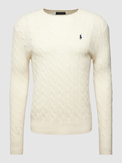 Polo Ralph Lauren Strickpullover mit Zopfmuster (ecru) online kaufen