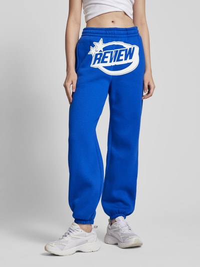 Review Sweatpants mit Label-Print (royal) online kaufen