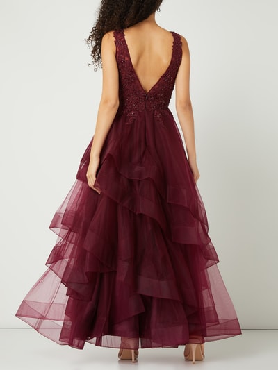 Abendkleid Lang Bordeaux