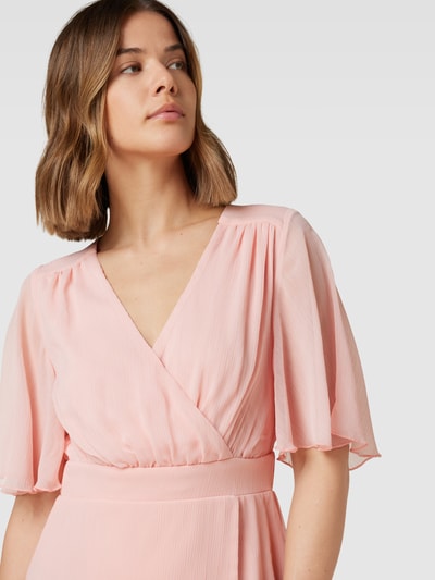 Vila Knielanges Kleid mit V-Ausschnitt Modell 'RILLA' (rose) online kaufen