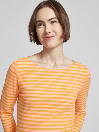 comma Casual Identity Longsleeve mit Streifenmuster (orange) online kaufen