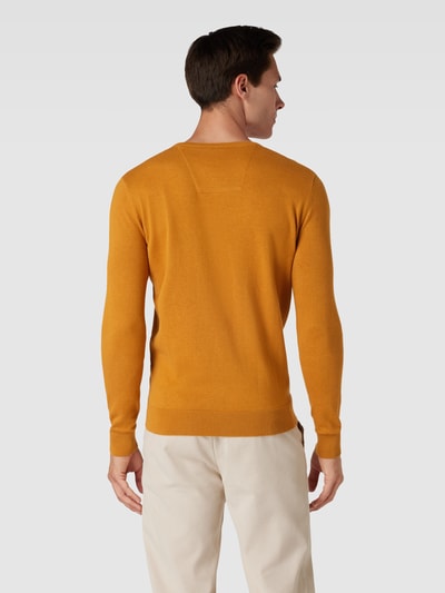 Tom Tailor Strickpullover mit Label-Stitching Modell 'BASIC' (dunkelorange) online kaufen