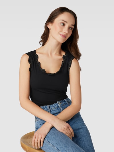 Fransa Top in Ripp-Optik (black) online kaufen