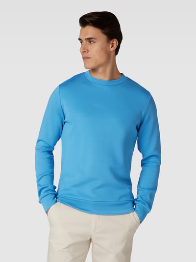 MOS MOSH Sweatshirt met labelstitching, model 'Abel' in bleu online ...