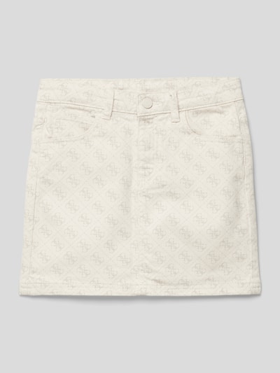 Guess Rok met all-over logoprint in steengrijs online kopen | P&C