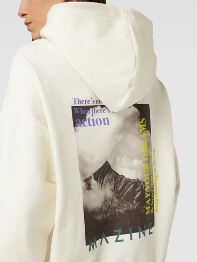 Mazine Hoodie met stitchingdetail, model 'MONICA' in offwhite online ...
