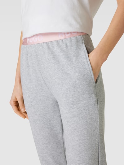 HUGO Hose mit elastischem Logo-Bund Modell 'SPORTY' (hellgrau melange ...