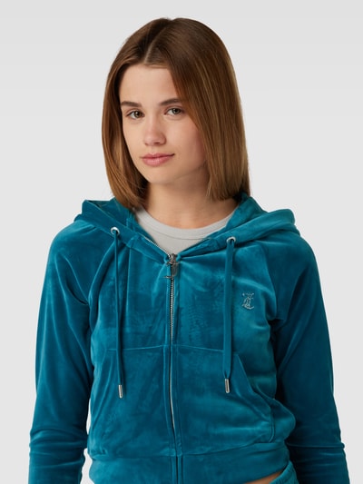 Juicy Couture Sweatjacke mit Ziersteinbesatz Modell 'MADISON' (petrol) online kaufen
