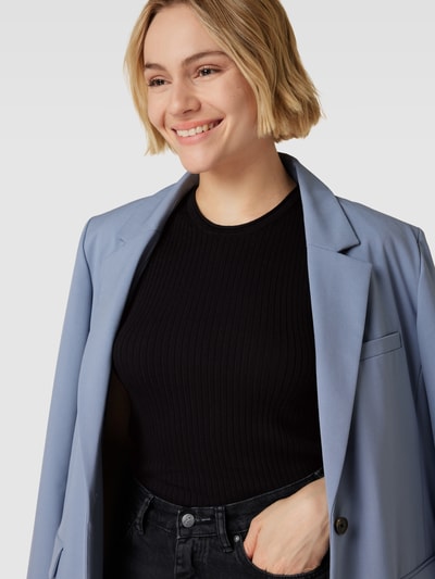 Selected Femme Gebreide top met rolzoom, model 'LYDIA' in zwart online ...