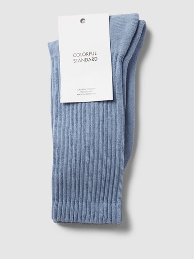 Colorful Standard Socken mit Strukturmuster (metallic blue) online kaufen