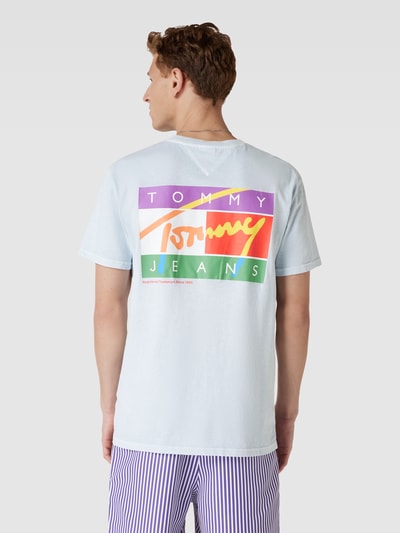 Tommy Jeans T Shirt mit Rundhalsausschnitt Modell SIGNATURE POP hellblau online kaufen