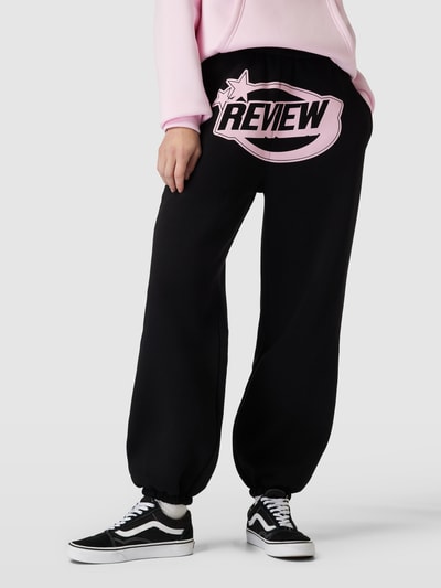 Review Sweatpants mit Puff Logo-Print (black) online kaufen