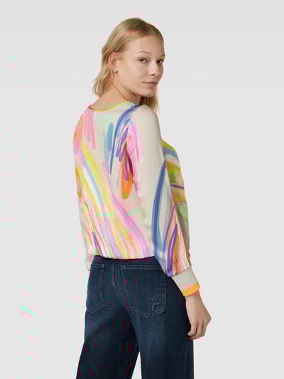 Emily Van den Bergh Blusenshirt aus Viskose mit Allover-Muster (silber ...