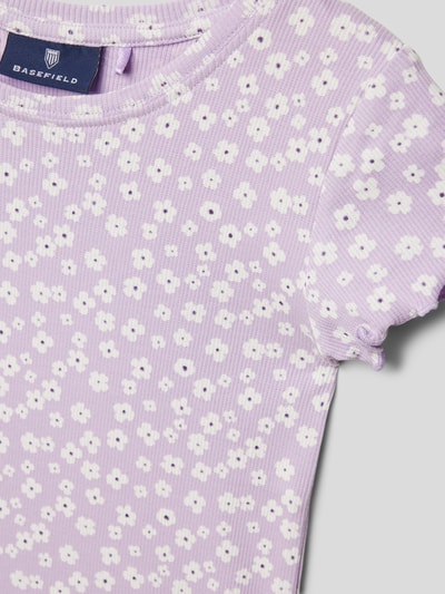 Basefield T-Shirt mit floralem Allover-Muster (flieder) online kaufen