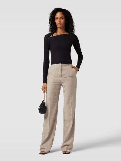 Guess Shirt met lange mouwen en sierapplicatie, model 'FEBE' in zwart ...