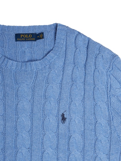 Polo Ralph Lauren Pullover mit Zopfmuster (hellblau melange) online kaufen