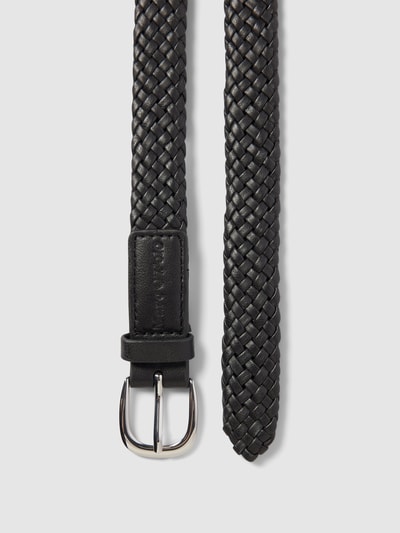 Marc O'Polo Leren riem in gevlochten design, model 'VALMA' in zwart ...
