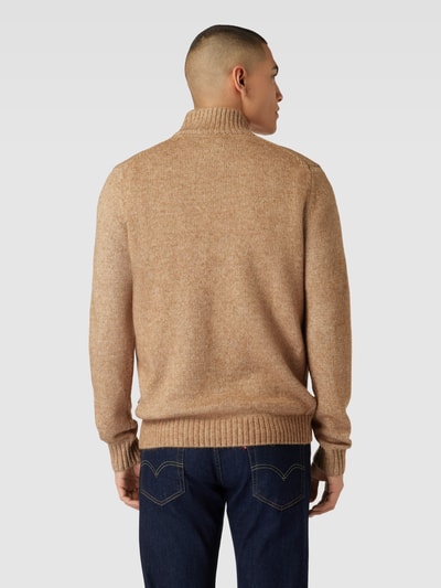 Fynch-Hatton Strickpullover mit kurzem Reißverschluss (camel) online kaufen