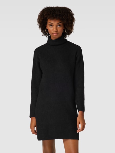 Pieces Gebreide jurk met col, model 'ELLEN' in zwart online kopen | P&C