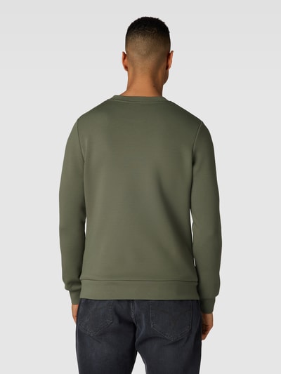MOS MOSH Sweatshirt mit Label-Stitching Modell 'Abel' (khaki) online kaufen