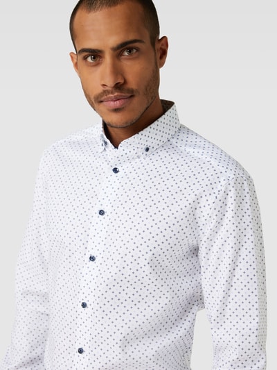 OLYMP Modern Fit Business-Hemd mit Allover-Muster (bleu) online kaufen