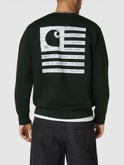 Carhartt Work In Progress Sweatshirt mit Label-Print (dunkelbraun ...