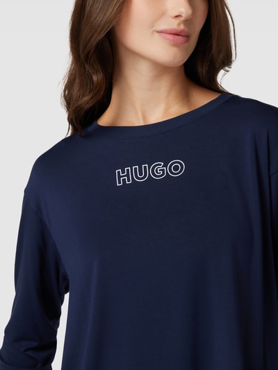 HUGO Shirt met lange mouwen en labeldetail, model 'UNITE' in ...