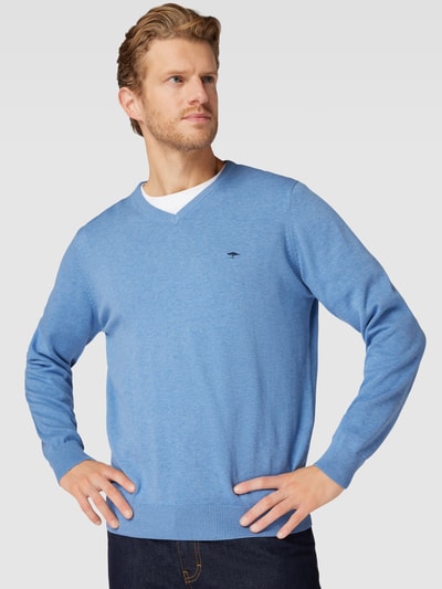 Fynch-Hatton Pullover mit V-Ausschnitt (rauchblau melange) online kaufen