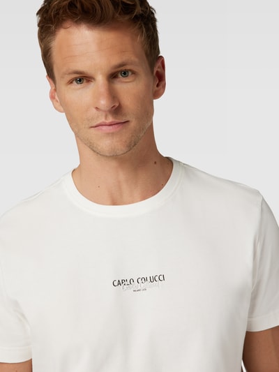 CARLO COLUCCI T-Shirt mit Label-Print (offwhite) online kaufen