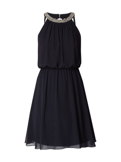 Jakes Cocktail Cocktailjurk Van Chiffon Met Sierkralen In Marineblauw Gemêleerd Online Kopen Pandc
