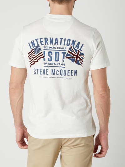 Barbour International Barbour International x Steve McQueen T Shirt mit Flockprint weiss online kaufen