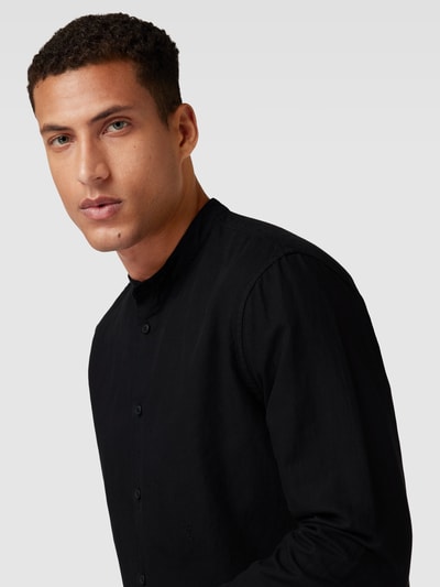 Armedangels Freizeithemd mit Maokragen Modell 'JAACKO LINO' (black ...