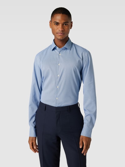 Jake*s Slim Fit Business-Hemd mit Allover-Muster (bleu) online kaufen