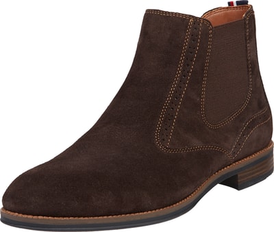 Tommy Hilfiger Chelsea Boots aus echtem Veloursleder dunkelbraun online kaufen