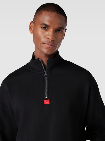 HUGO Sweatshirt mit Troyer-Kragen Modell 'Durty' (black) online kaufen