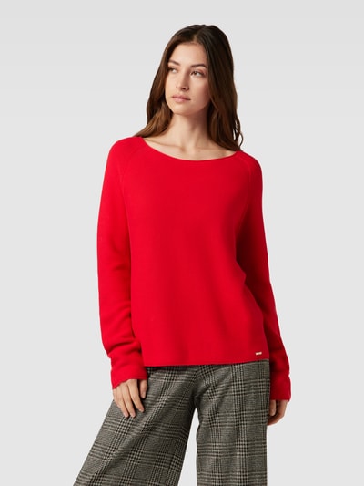 Cinque Strickpullover mit U-Boot-Ausschnitt Modell 'CIELLA' (rot) online kaufen