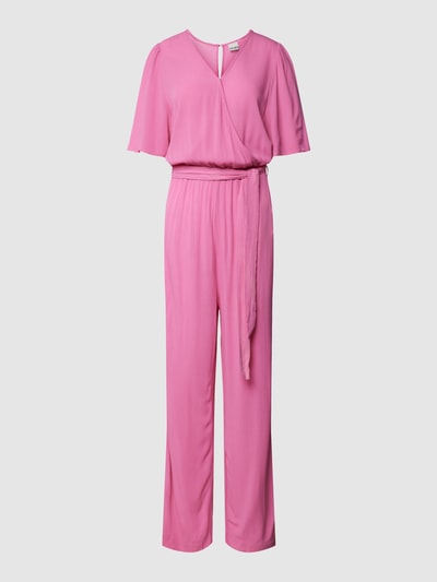 ICHI Jumpsuit met V-hals, model 'Marrakech' in felroze online kopen | P&C