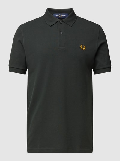 Fred Perry Poloshirt mit Label-Stitching Modell 'PLAIN' (dunkelgruen ...