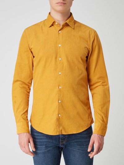 Jake*s Slim Fit Cordhemd aus Baumwolle (senf) online kaufen