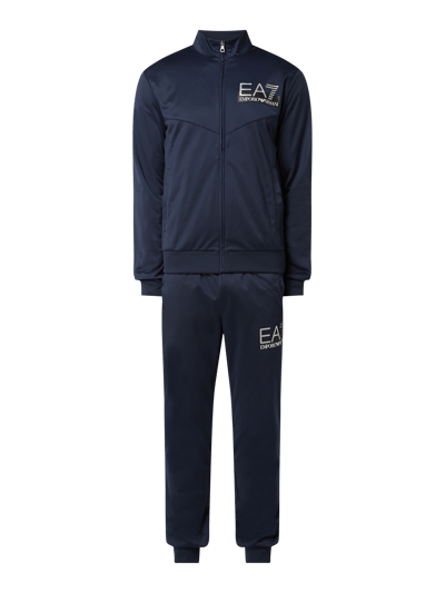 EA7 Emporio Armani Trainingsanzug mit gummiertem Logo-Print (dunkelblau) online kaufen