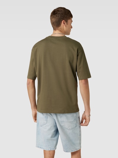 REVIEW Basic oversized T-Shirt mit Logo Detail (khaki) online kaufen