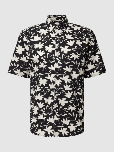 Tom Tailor Denim Relaxed Fit Freizeithemd mit Allover-Muster (black ...