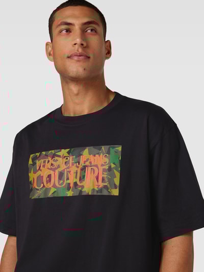 Versace Jeans Couture Oversized T-Shirt mit Label-Print (black) online ...