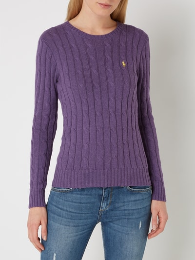 Polo Ralph Lauren Pullover mit Zopfmuster (hellgrau) online kaufen