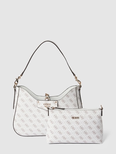 GUESS Handtasche mit Allover-Logo-Muster Modell 'BRENTON' (weiss ...
